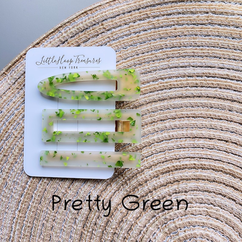 Set of Resin Hair Clips Resin Barrette Set Hairclips Set - Etsy