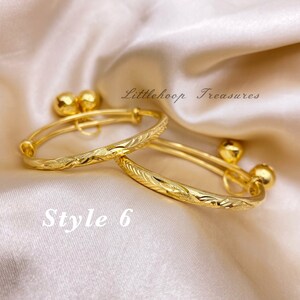 Baby Gold Bangles, Gold Baby Bracelets, Toddler Bangles, Baby Gold ...