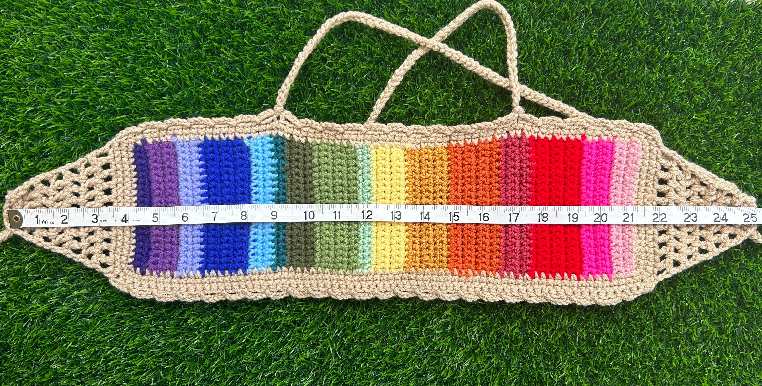 Rainbow Stripe Crochet Eco Tank - Etsy