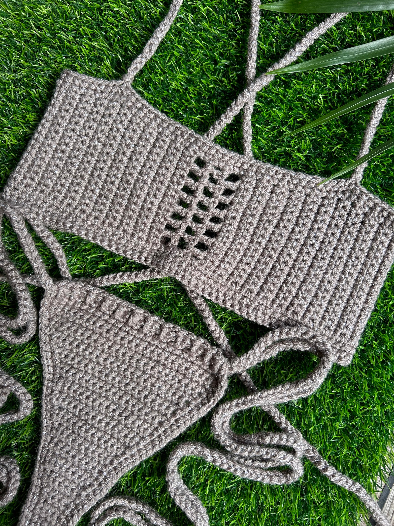 Sparkle Island Pecan Netted Eco Tank Crochet Bikini Set - Etsy