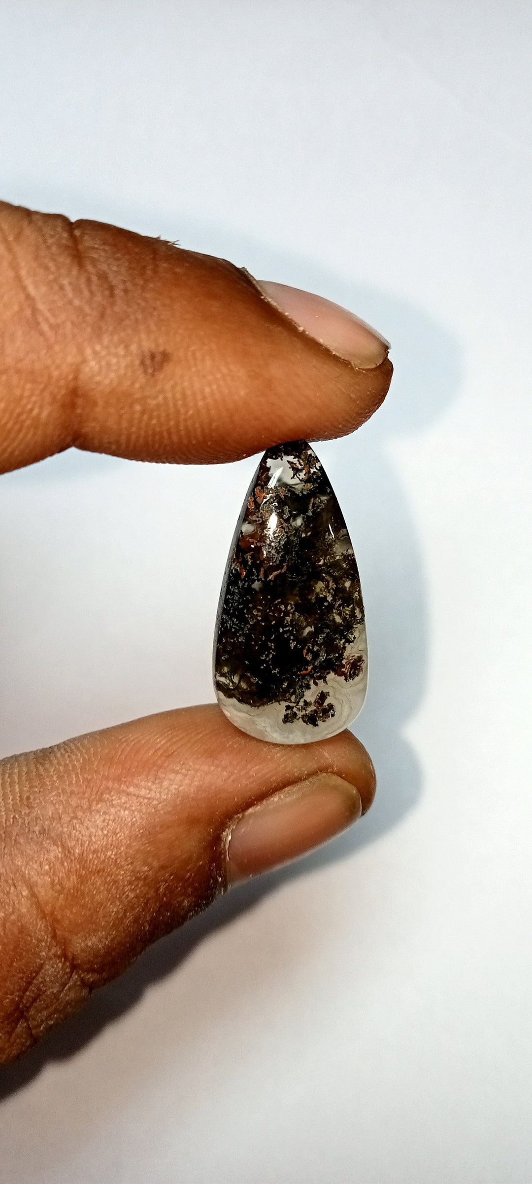 Awesome Indonesian Moss Gemstone Cabochon. Healling Stone. - Etsy