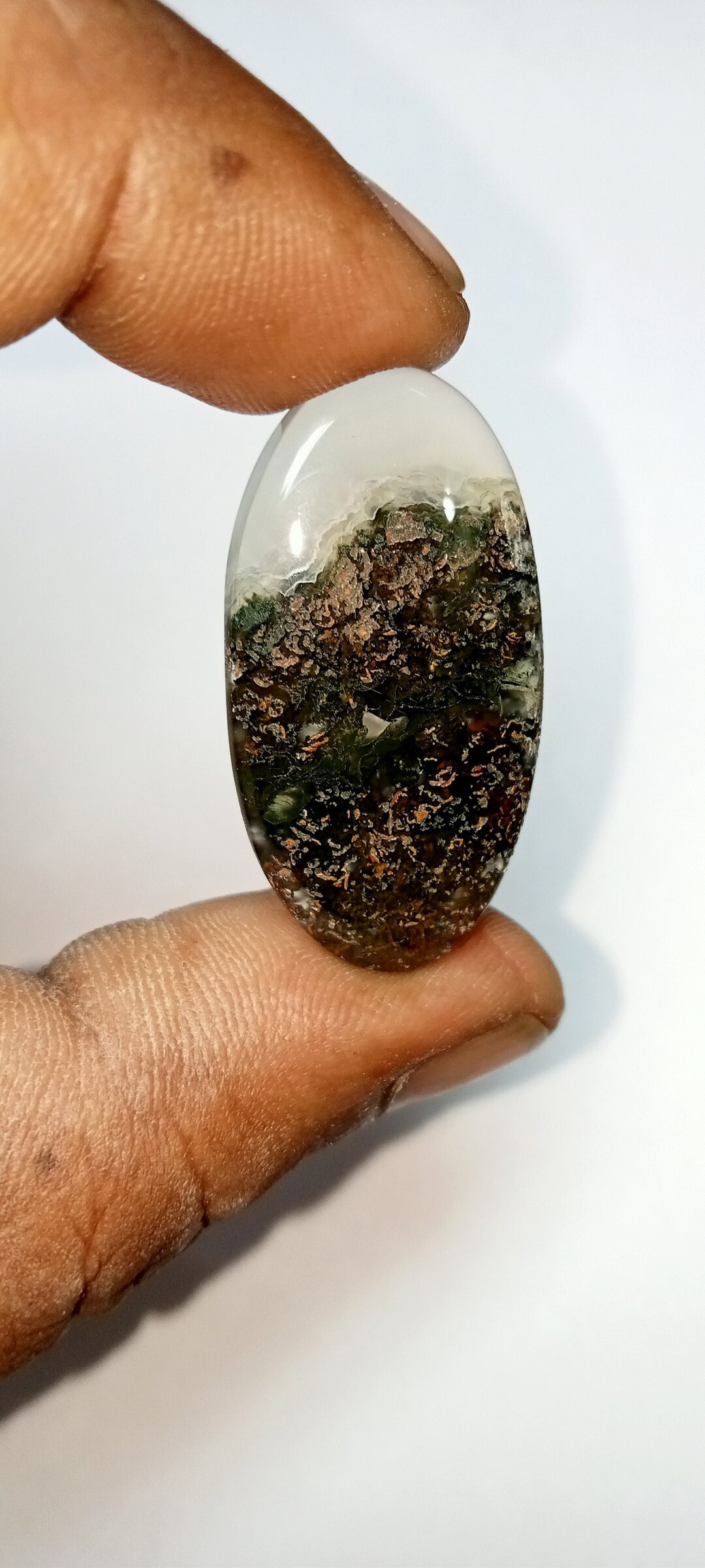 Awesome Indonesian Moss Gemstone Cabochon. Healling Stone. - Etsy