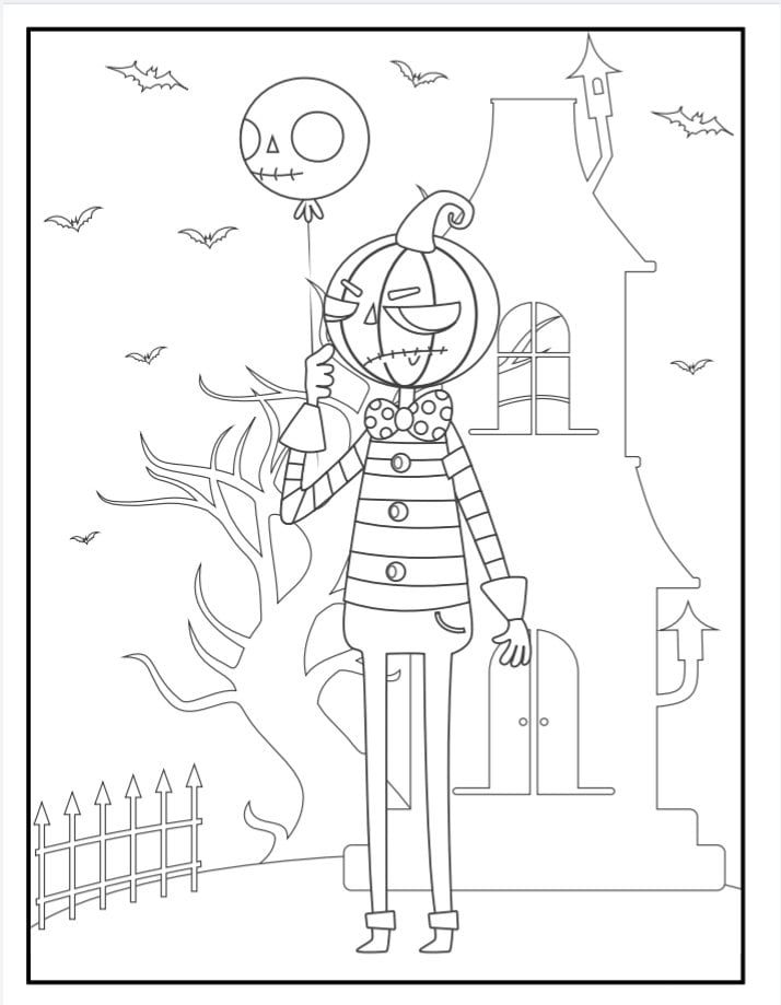 40 Halloween Coloring Pages Printable Spooky Color Pages - Etsy
