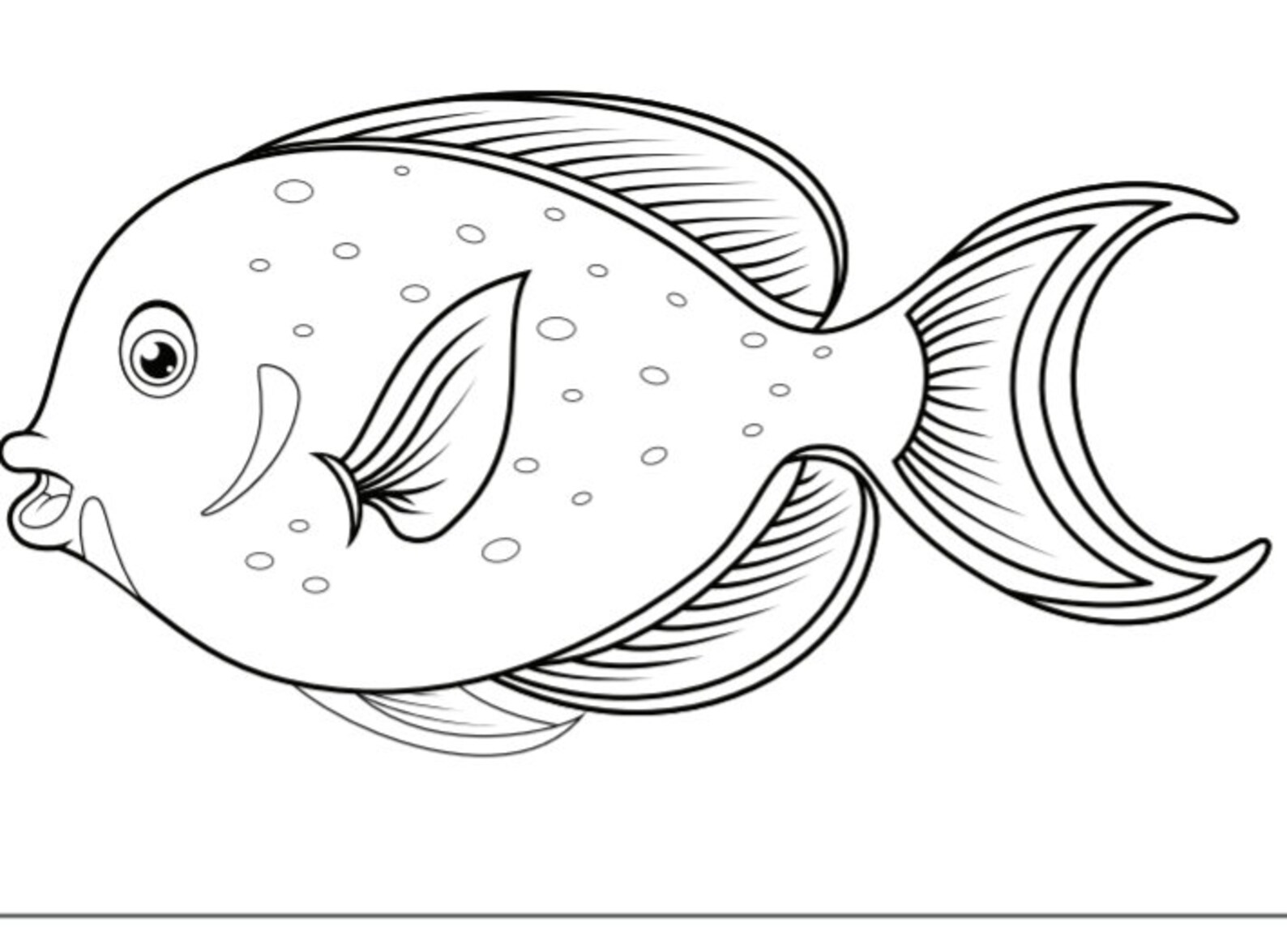 Fish Coloring Pages Fish Template 21 Printable Coloring Pages - Etsy