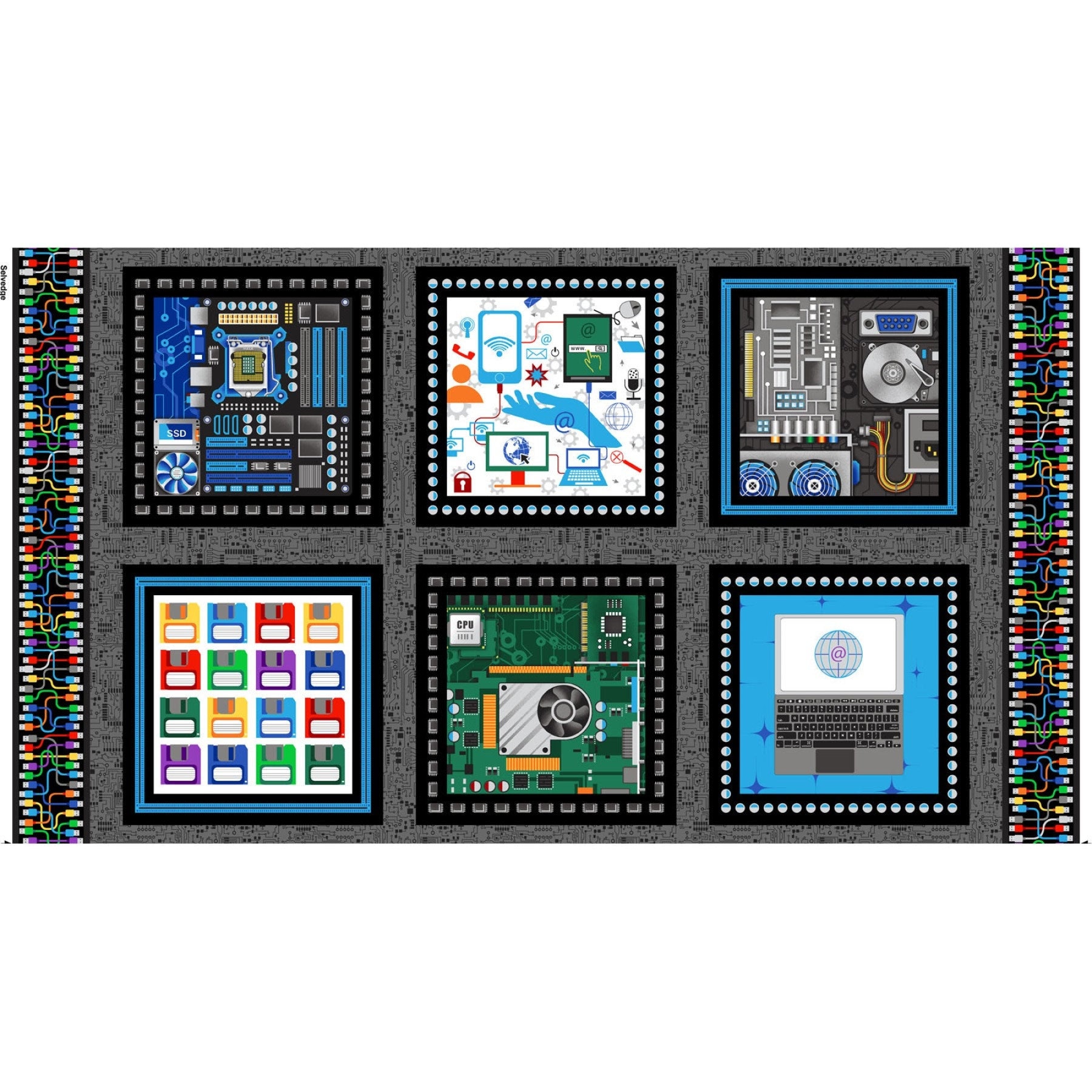 Computer Fabric, Data Point Computer Fabric Panel, Fabric for Engineers ...