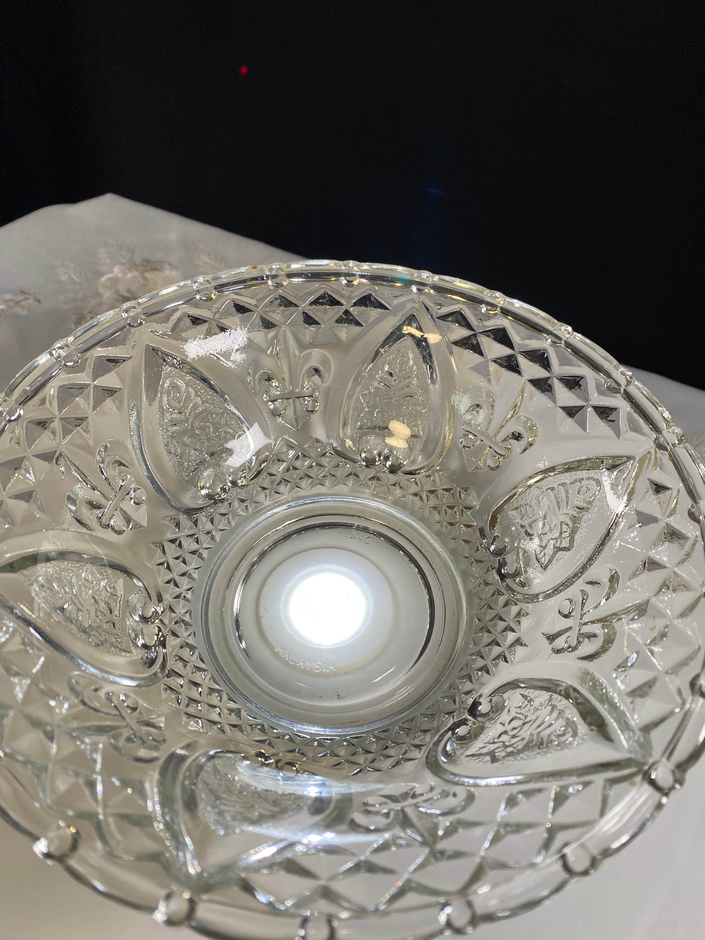 Vintage KIG Malaysia Pressed Glass Candy Dish With Lid - Etsy