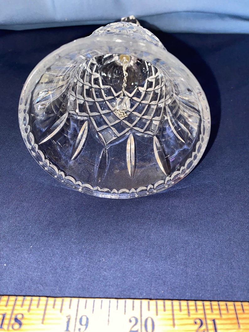 Hand Cut 24% Lead Crystal Bell - Etsy