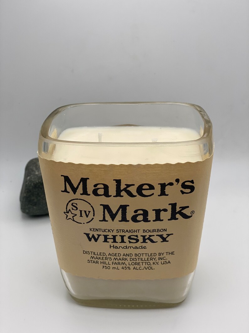 Makers Mark Upcycled Bourbon Bottle Candle - Etsy