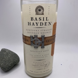 Basil Hayden Upcycled Bourbon Bottle Candle - Etsy