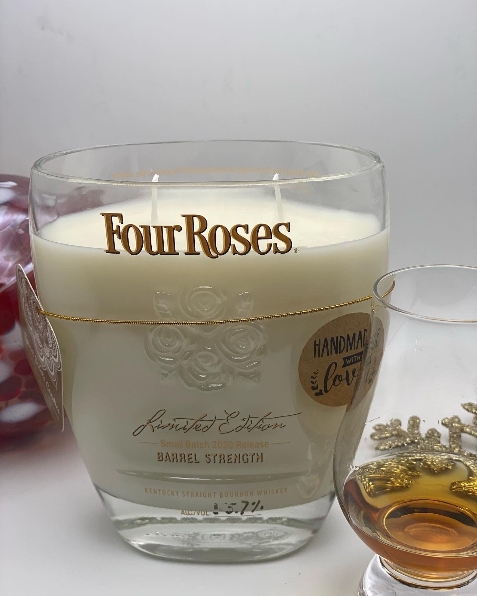 Four Roses Small Batch Upcycled Bourbon Bottle Candle - Etsy