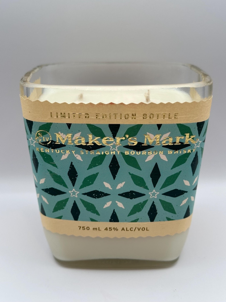 Makers Mark Upcycled Bourbon Bottle Candle - Etsy