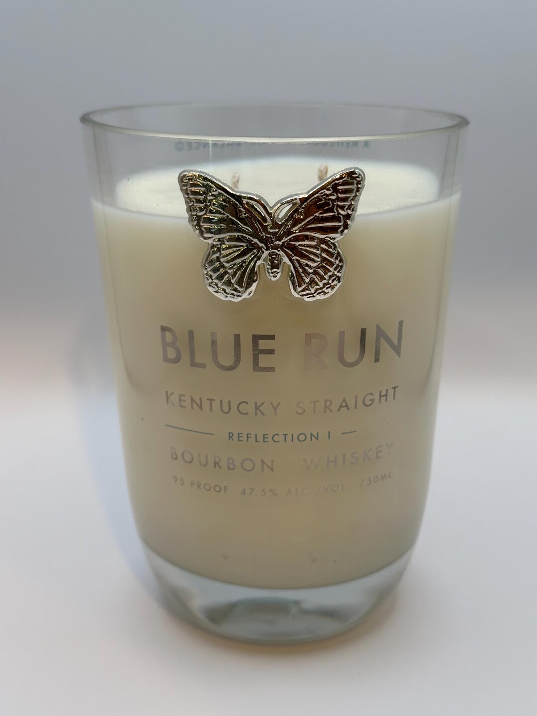 Blue Run Upcycled Bourbon Bottle Candle - Etsy