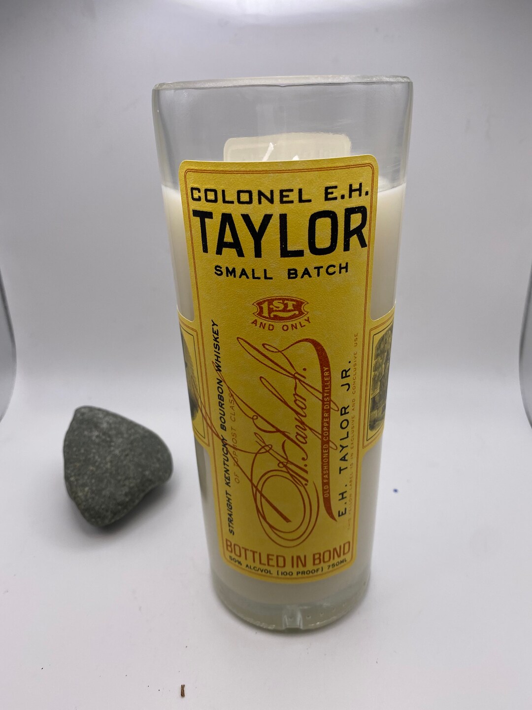 Colonel EH Taylor Upcycled Bourbon Bottle Candle - Etsy