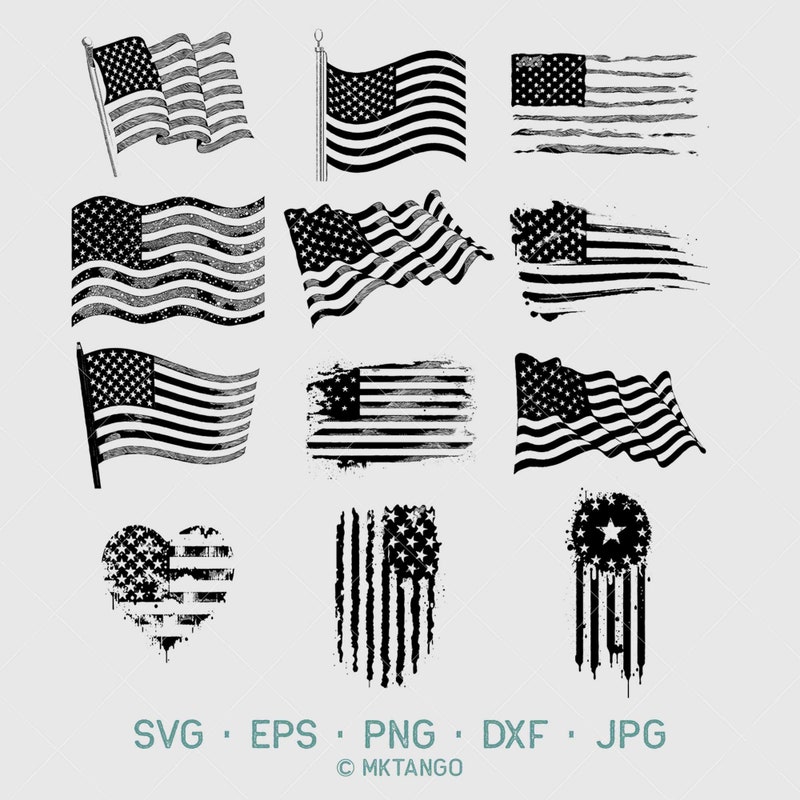 Faded American Flag Decal - Etsy