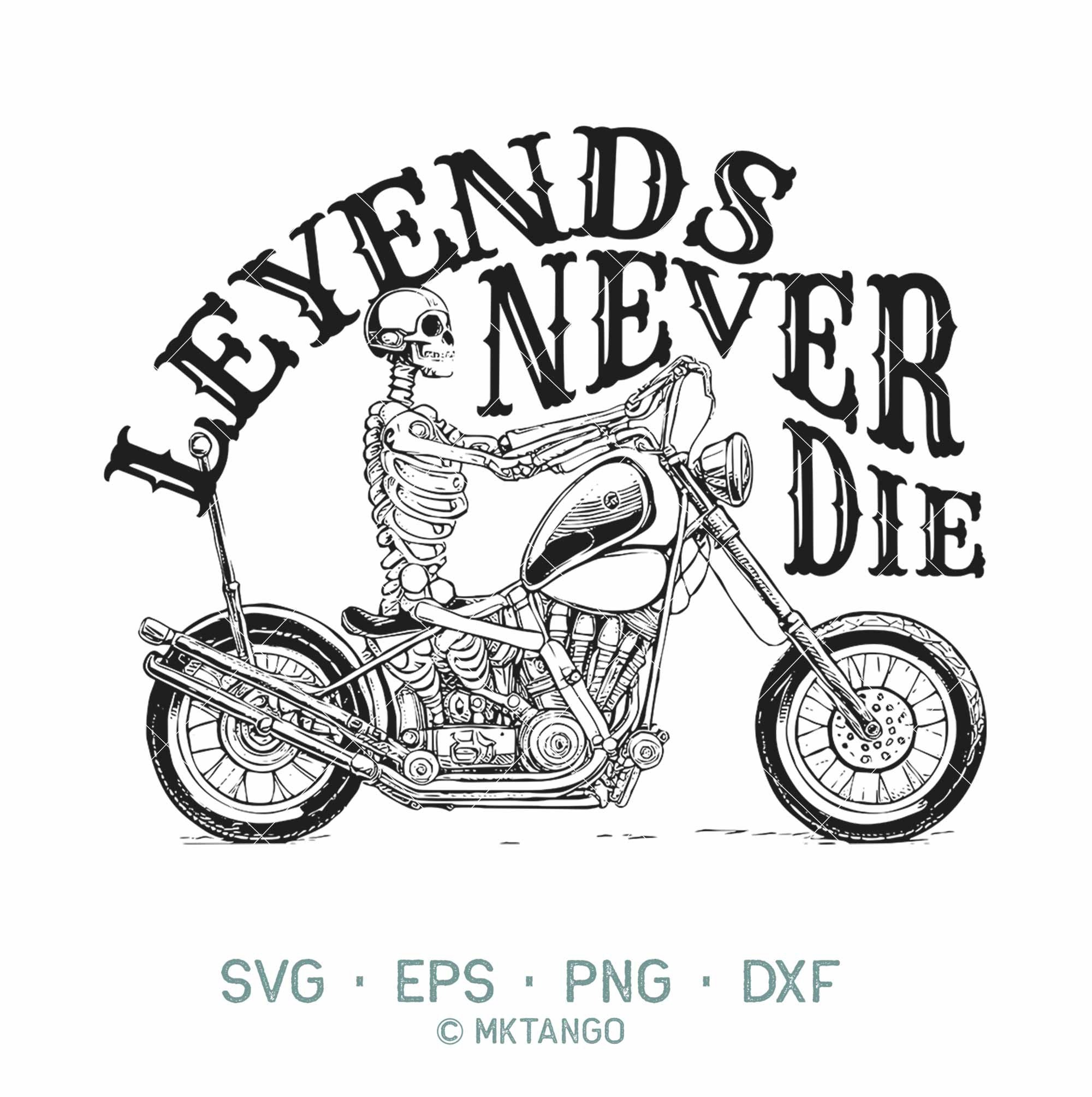 Skeleton on Motorcycle | Decorative Skull | Motorcycle Decals ...