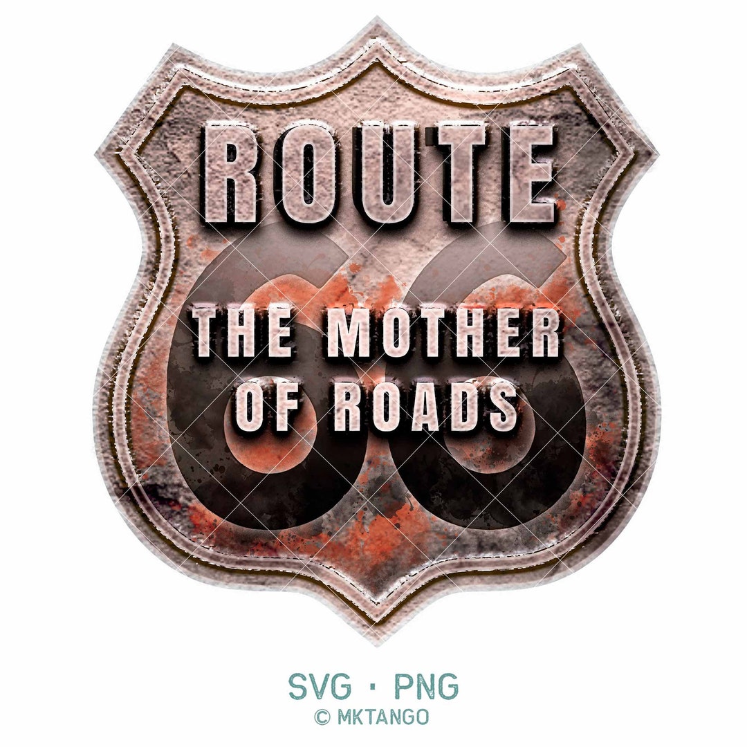 Route 66 PNG, Route 66 Tshirt, Stone Style Signal, Motorcycle SVG ...
