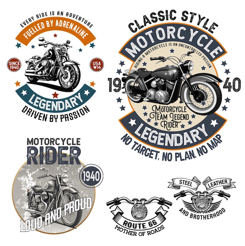 Streetwear Biker SVG Pack | Motorcycle PNG & Vector Bundle | Grunge ...