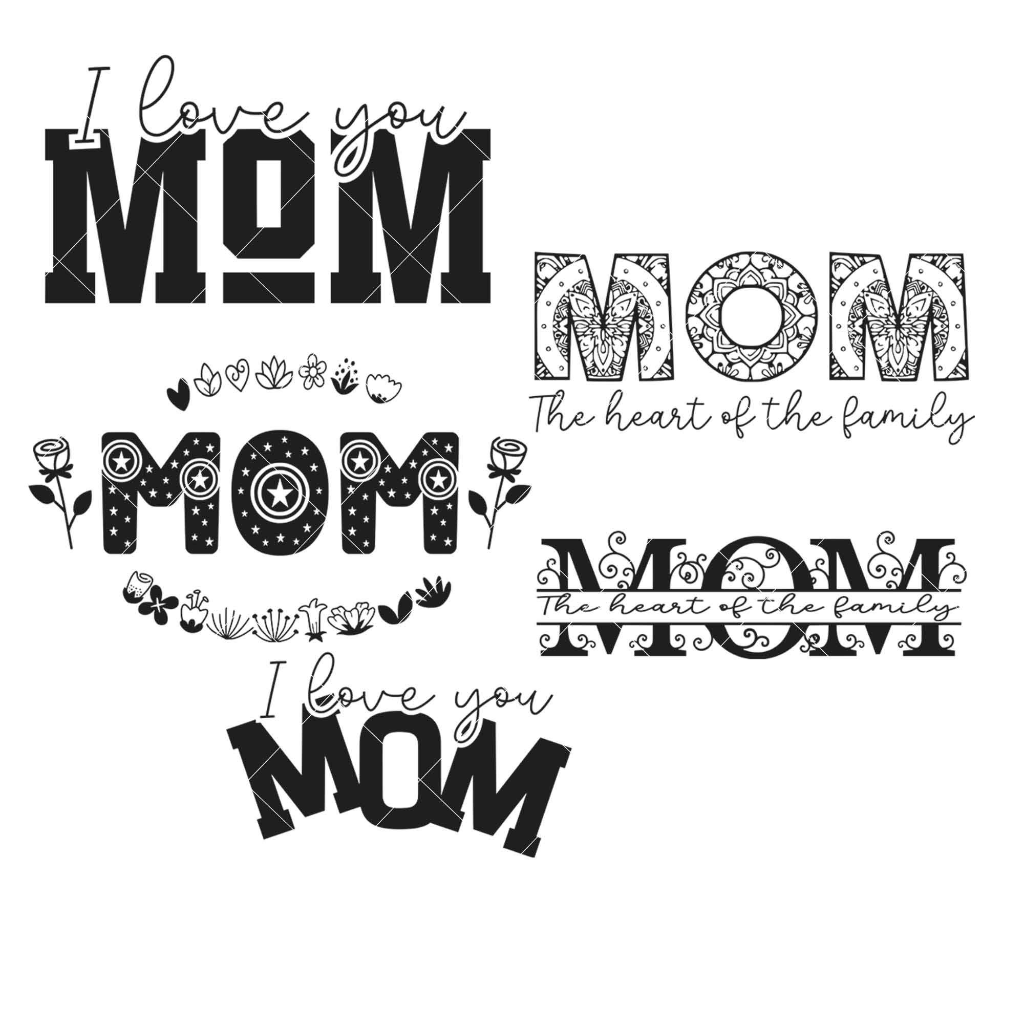 Mom SVG Mothers Day Svg Mom Svg Cut File Sublimation Design Mother's ...