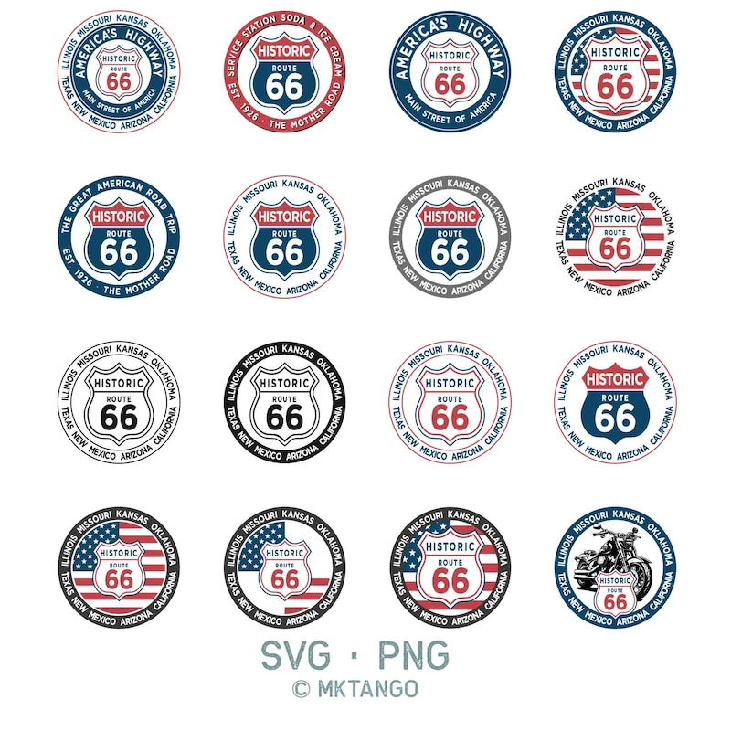 Vintage Map Route 66 - Etsy