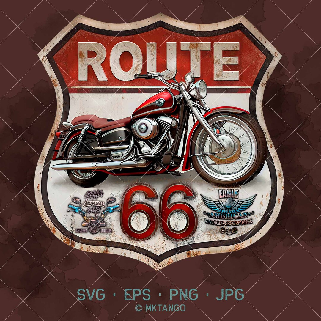 Route 66 PNG, Route 66 Tshirt, Rusty Metal Sign, Route 66 SVG ...