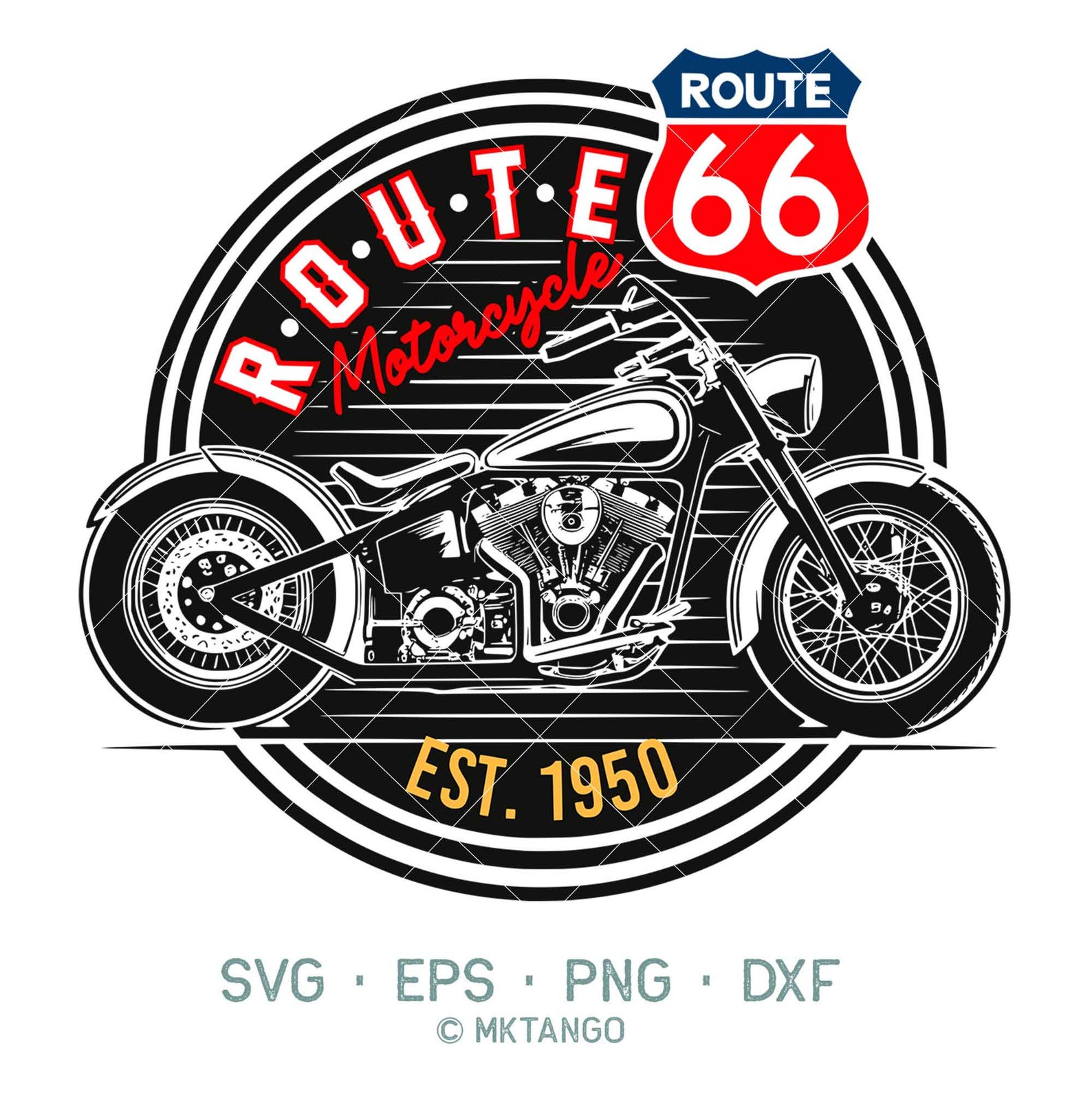 Route 66 SVG and PNG, Motorcycles Svg, Route 66 Stickers, Stickers Svg ...
