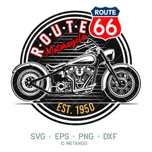 Route 66 SVG and PNG, Motorcycles Svg, Route 66 Stickers, Stickers Svg ...