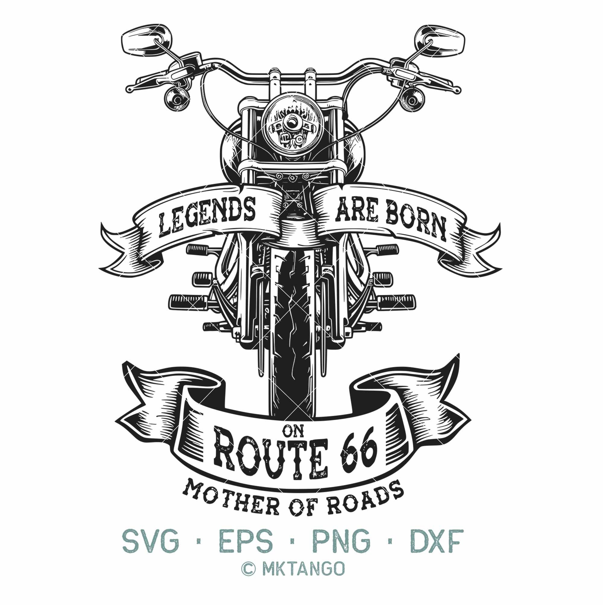Motorcycle SVG | Route 66 Svg | Biker T-shirt | Cricut & Silhouette ...