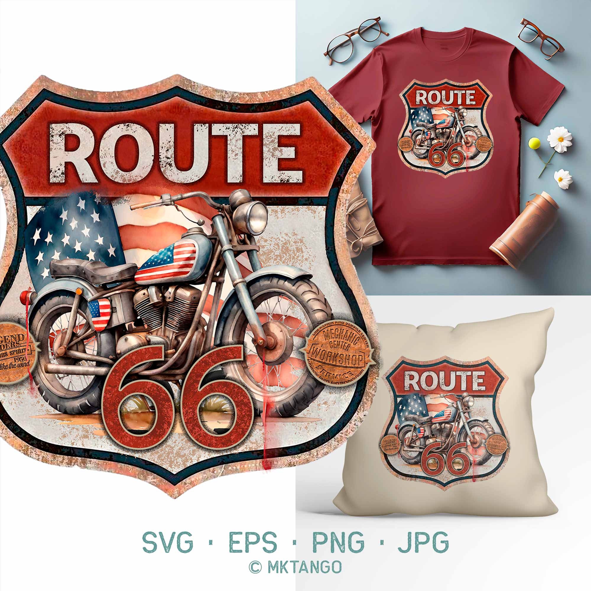 Route 66 Svg, American Route 66, Route 66 Tshirt, Rusty Metal Sign ...