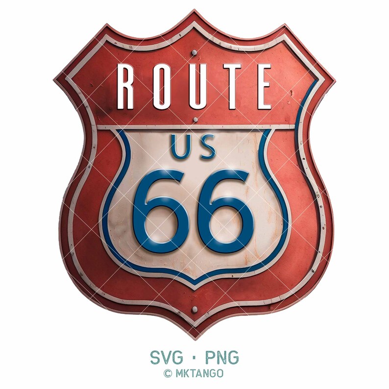 Route 66 PNG, Route 66 Stickers, Signal Route 66, Motorcycle SVG, Route ...