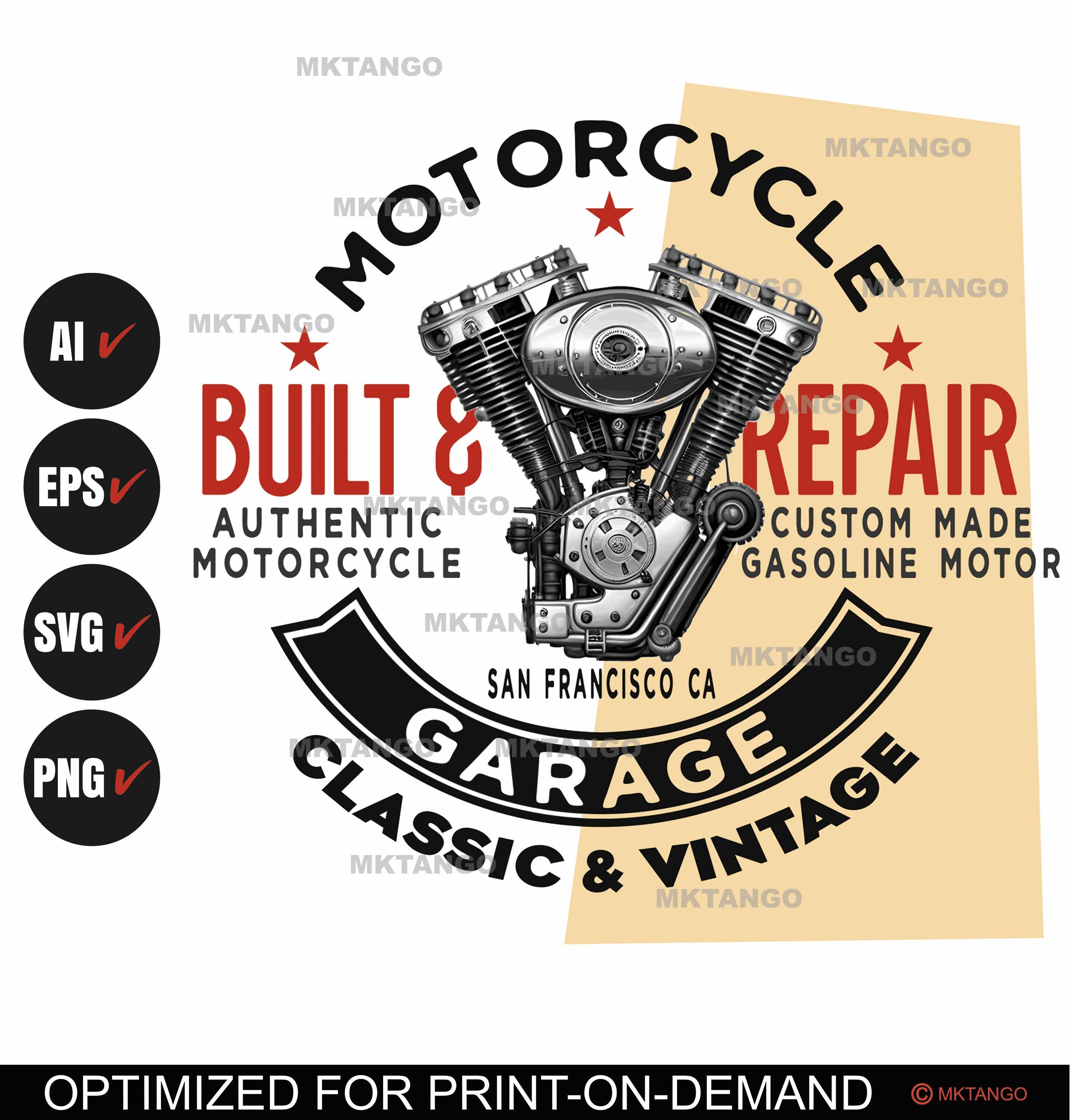 Motorcycle Garage, Vectorial and PNG, Includes License P.O.D ...