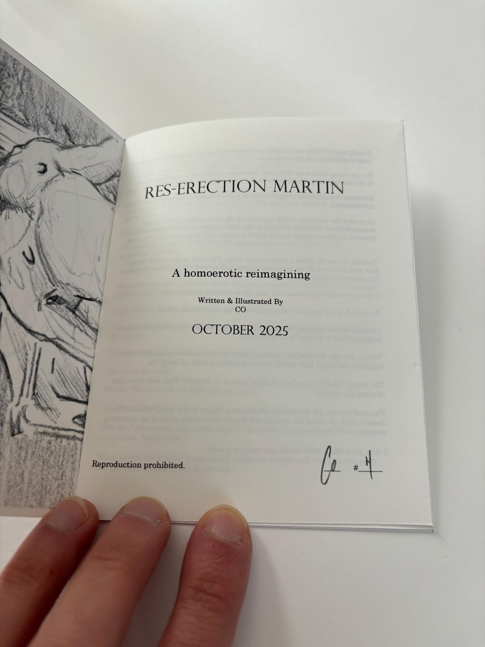 Homoerotic Zine Res Erection Martin With Original Art And Story By Co