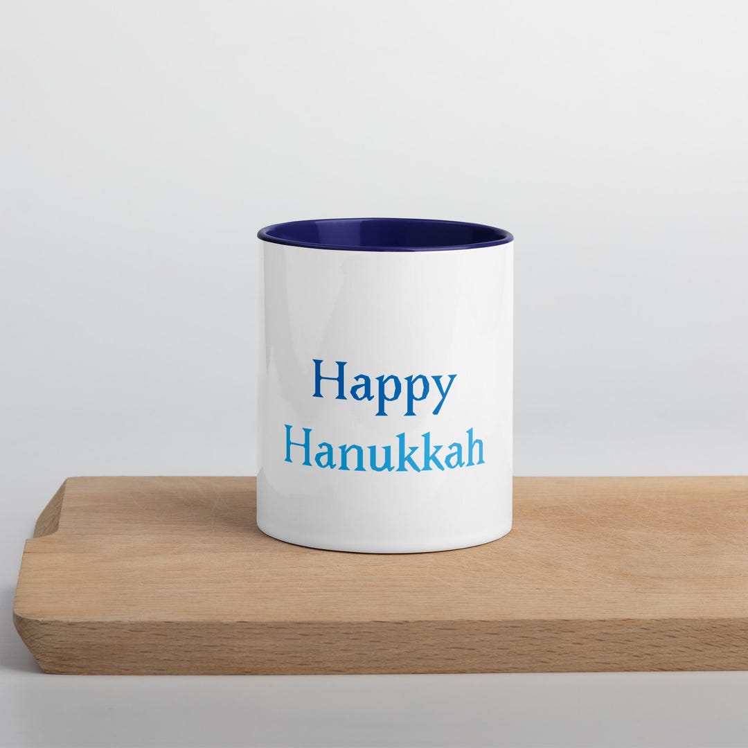Hanukkah Mug With Blue Color Inside - Etsy