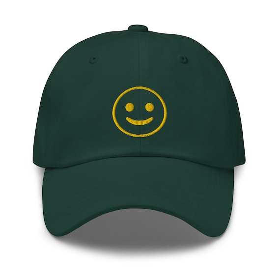 Smiley Face Emoji Embroidered Hat - Etsy