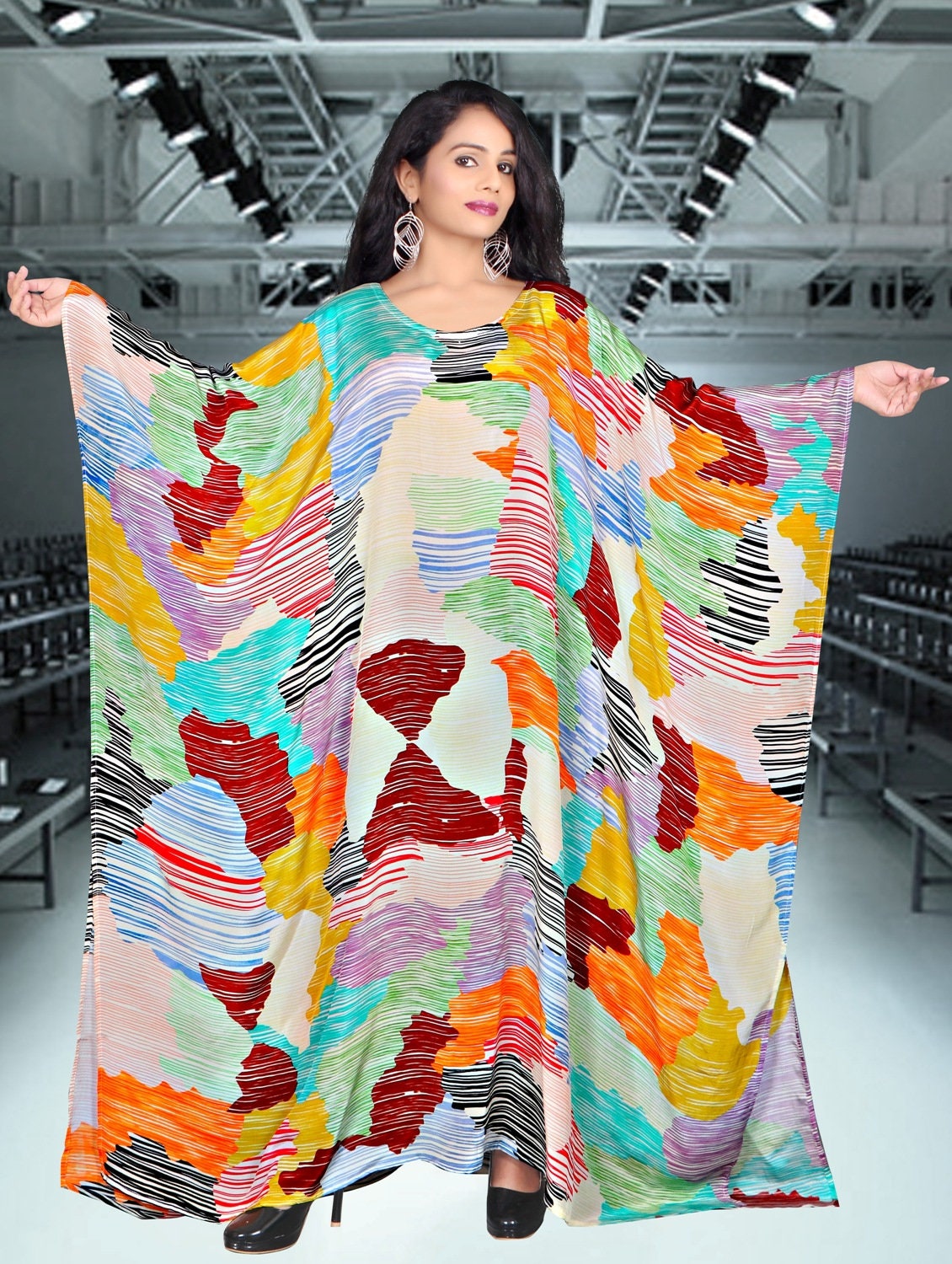 Handmade Silk Kaftan: Elegant Loungewear, Cruise Beach Cover-up - Etsy