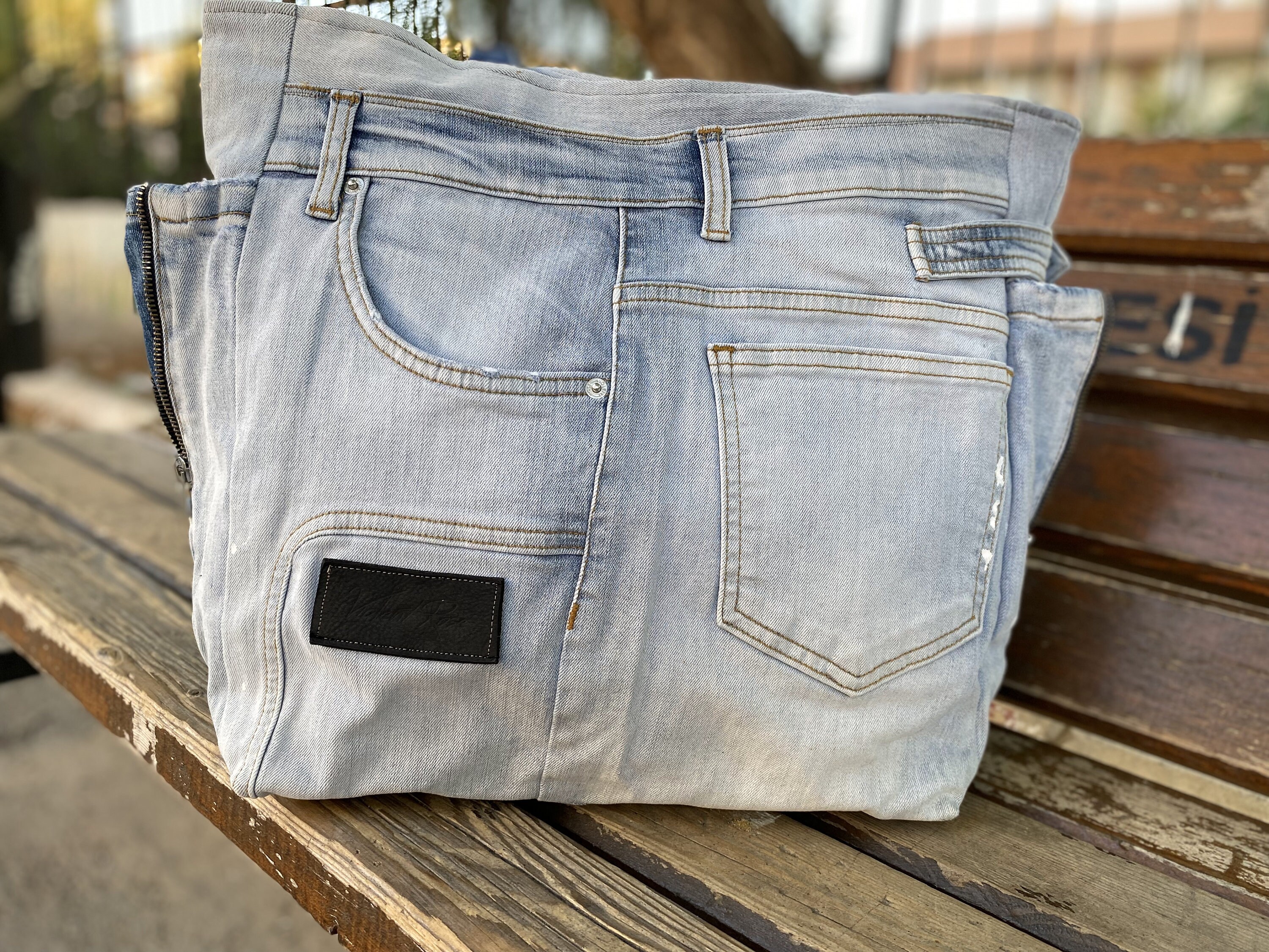 Extra Large Denim Tote Bag Upcycled Design, Spacious, and Fast Shipping ...