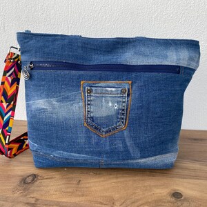 Upcycled Denim Tote Bag | Handmade Blue Jean Purse - Etsy