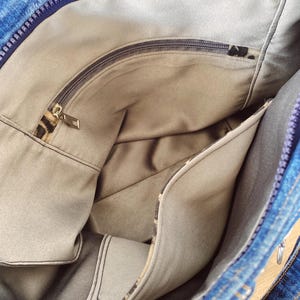 Upcycled Denim Tote Bag | Handmade Blue Jean Purse - Etsy