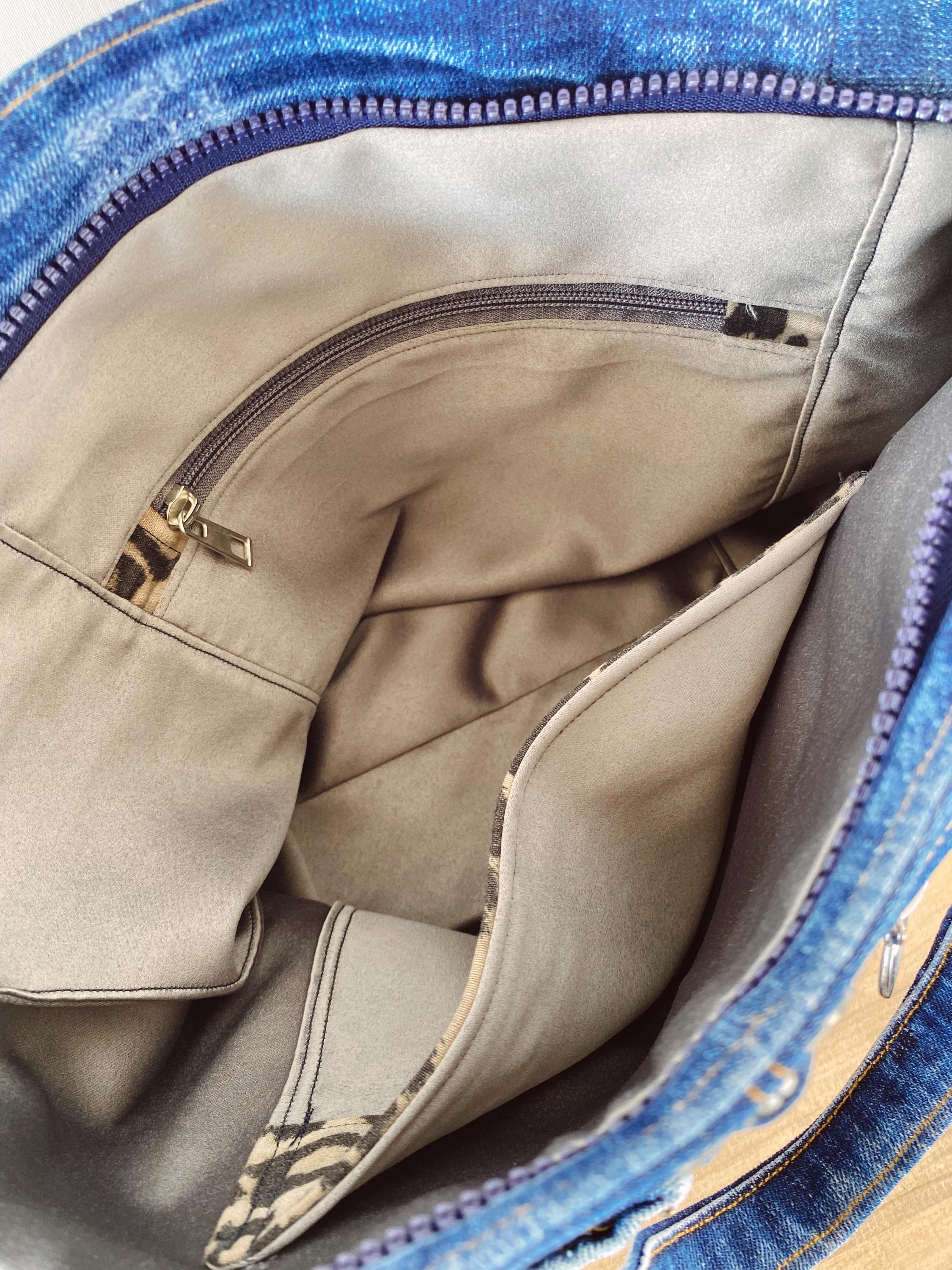 Upcycled Denim Tote Bag | Handmade Blue Jean Purse - Etsy