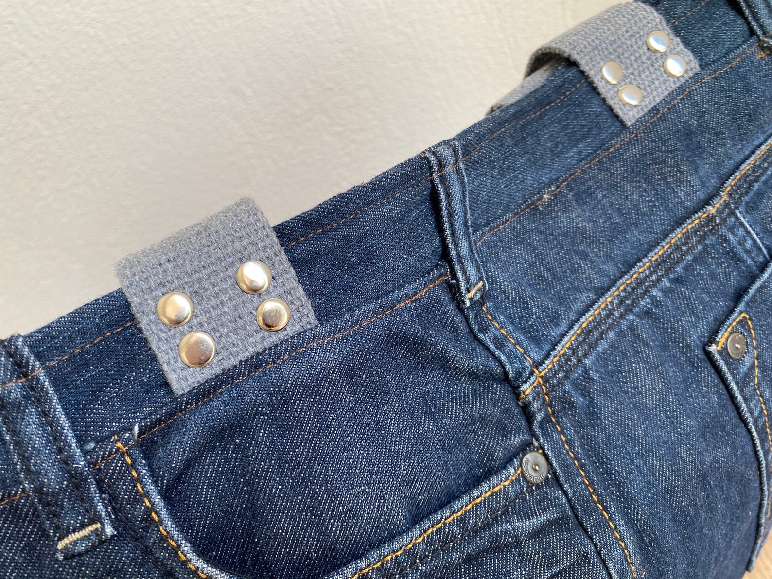 Cute Denim Tote Bag With Zipper Upcycled, Recycled, Unique Jean Purse ...