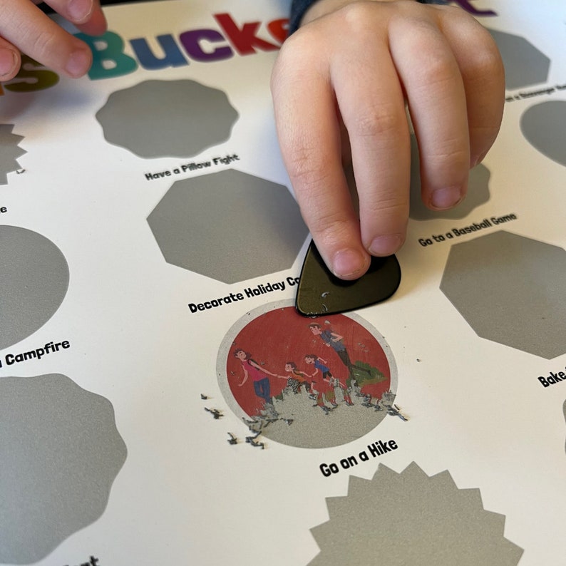 Kids Bucket List Scratch off Poster With Keepsake Tube and Scratch Tool ...