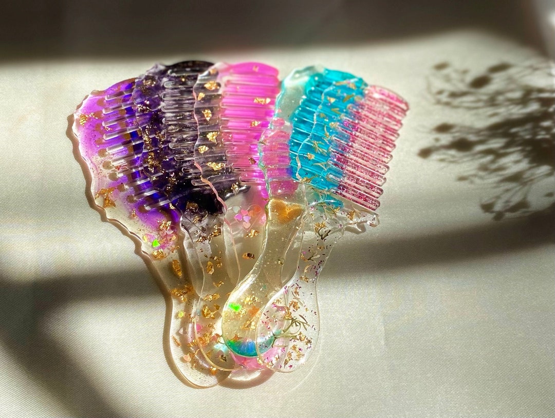 Resin Comb. Black Color Transparent Comb.. - Etsy