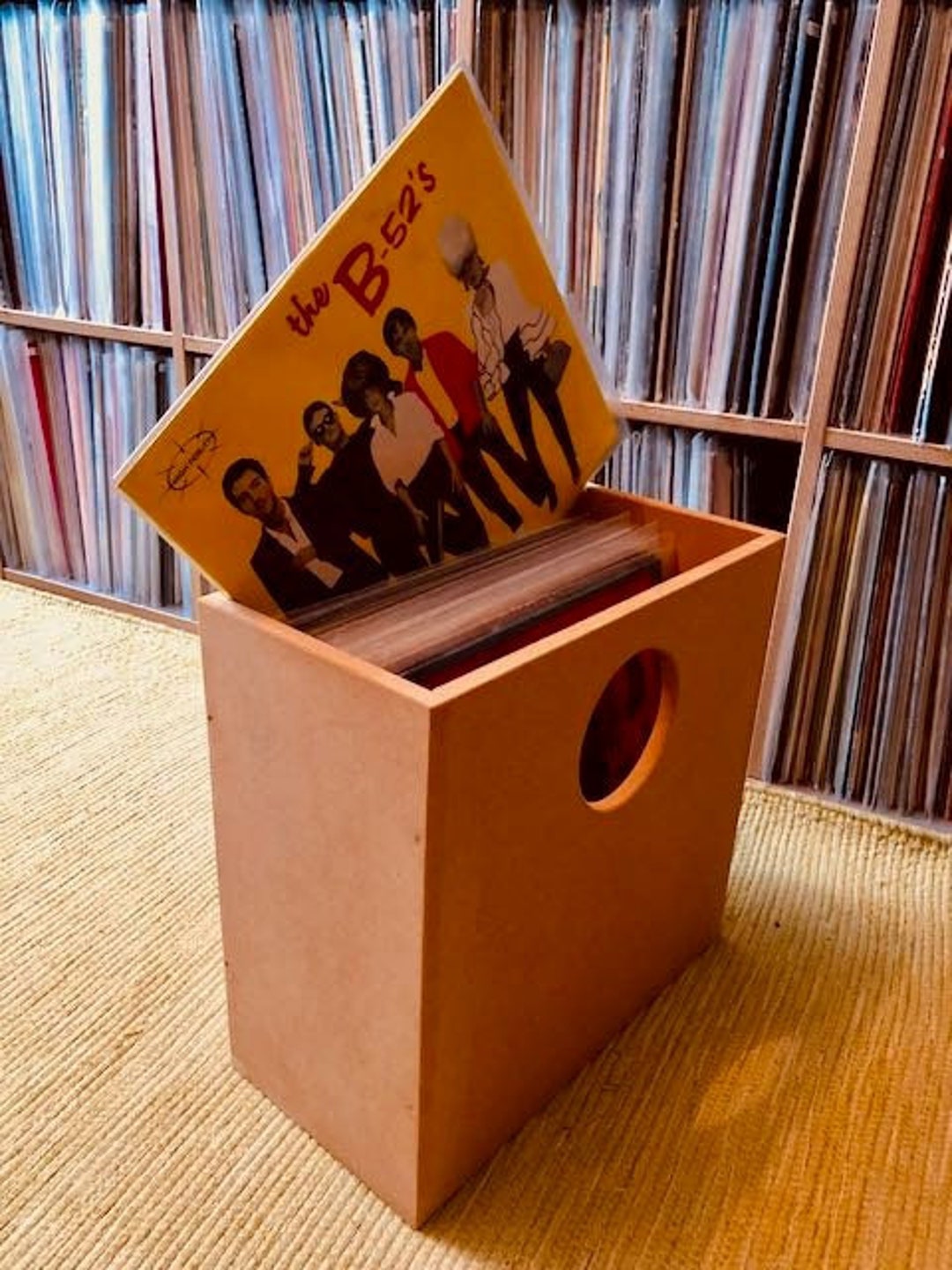 LP / 12" Record Box - Holds 40 - Fully Built Wooden Storage Crate for ...