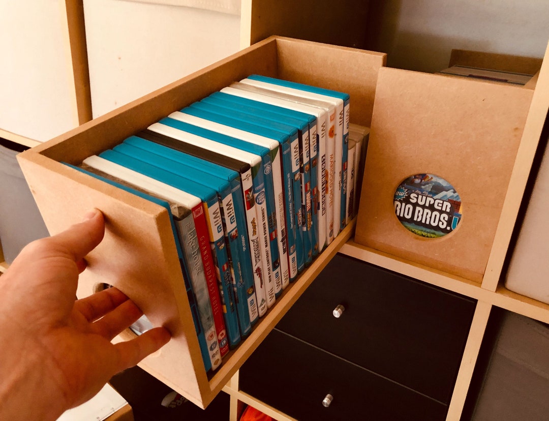DVD / Game Storage Box - Holds 22 - to Fit Ikea Kallax/expedit - Hand ...