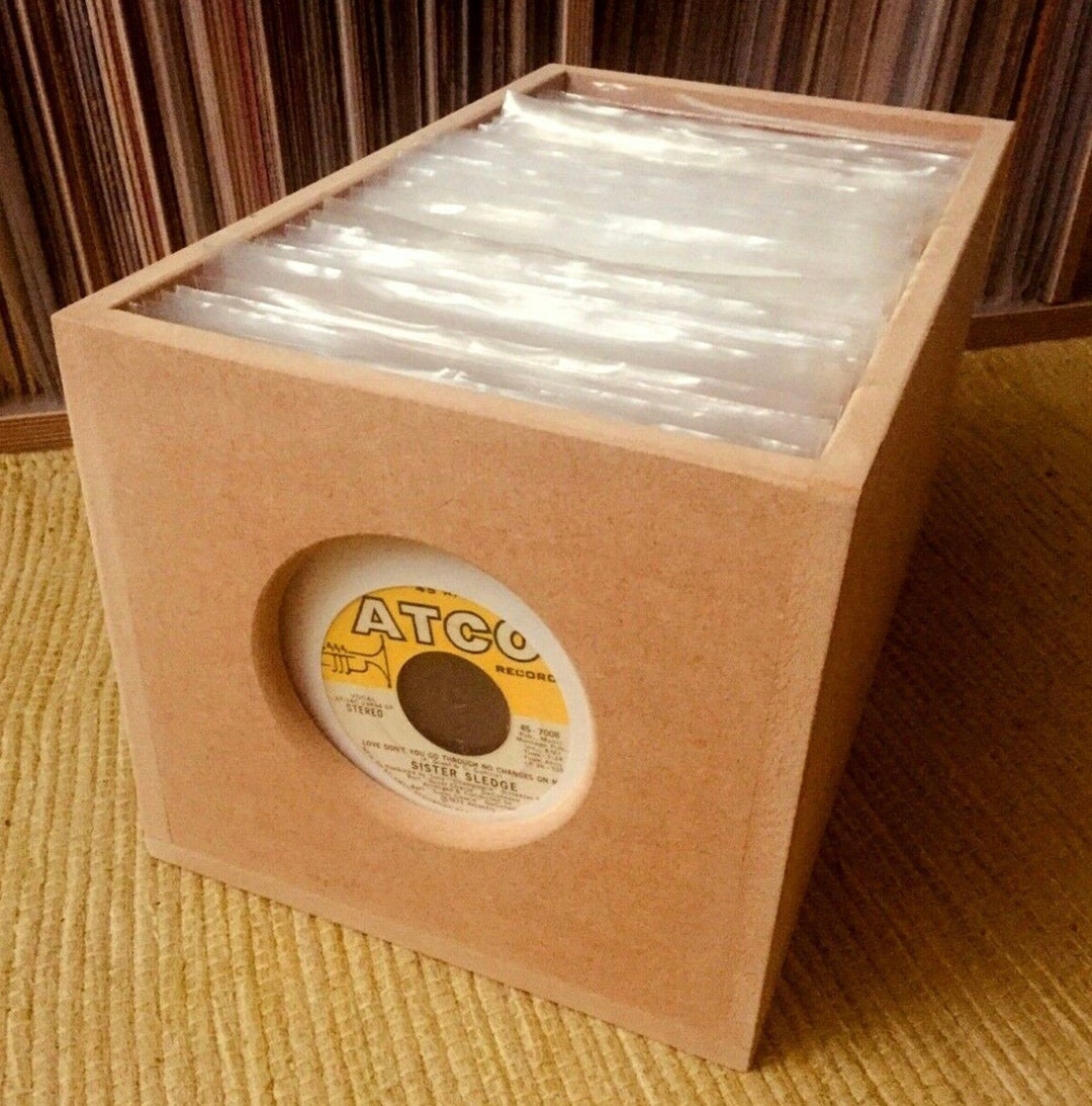 7" Record Box - Holds 125 - for (seven Inch) Vinyl - Fully Built Wooden ...
