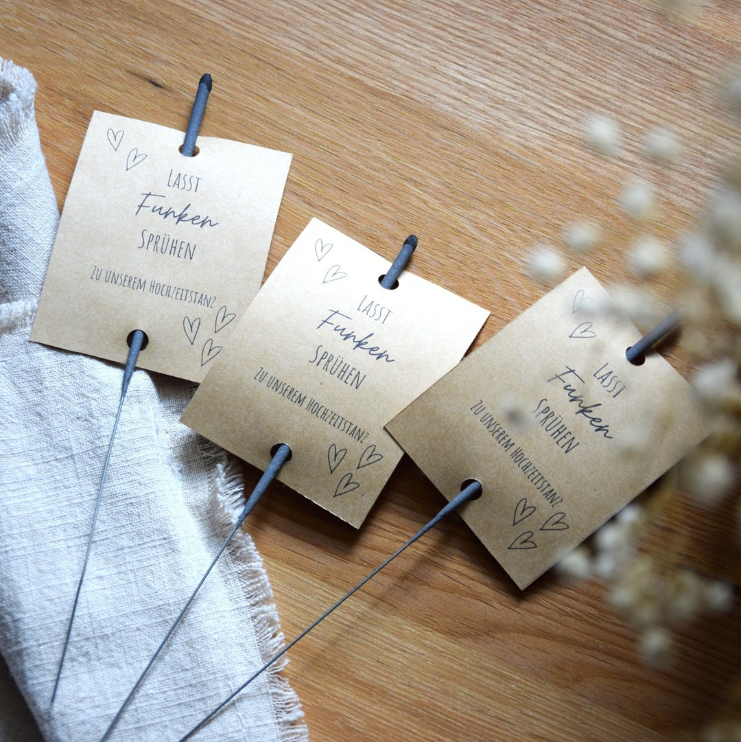 Let the Sparks Fly Sparklers Wedding Kraft Paper Signs in a Set Wedding ...