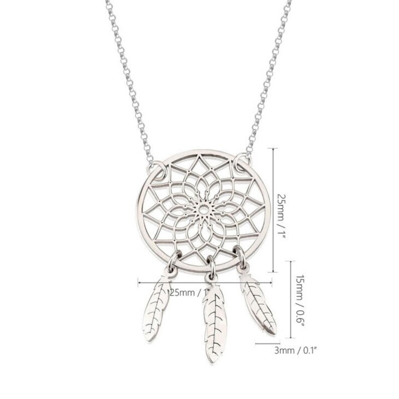 Boho Dreamcatcher Necklace, Sterling Silver Mandala Design - Protection ...