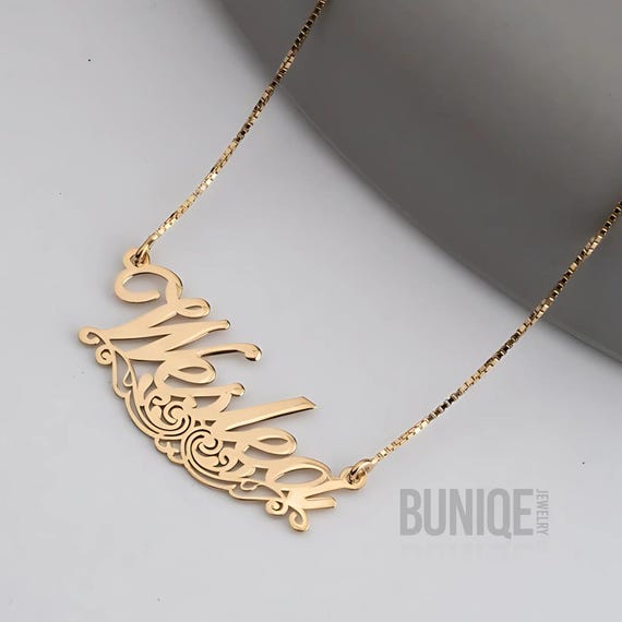 Underlined name necklace store