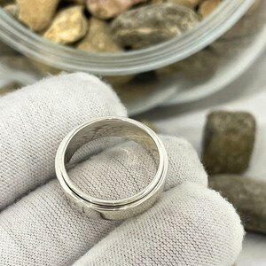 Fidget Ring Spinner Sterling Silver 925 - Custom Engraved Spinning Ring ...