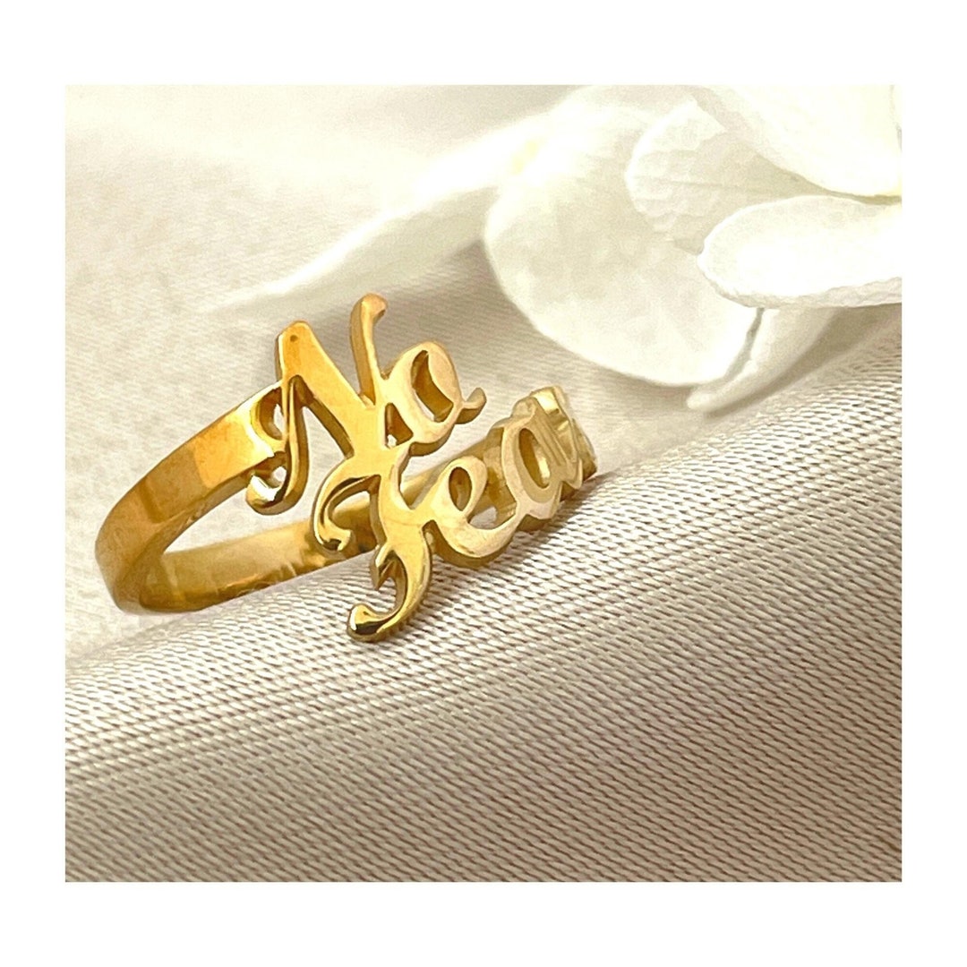 Stacking Wrap Name Ring Two or Three Names Option Sterling Silver 925 ...
