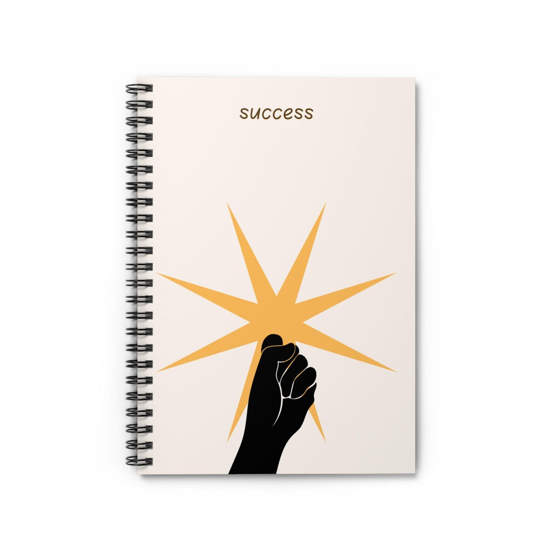 Success Inspiration Notebook | Spiral Ruled Journal Journaling - Etsy